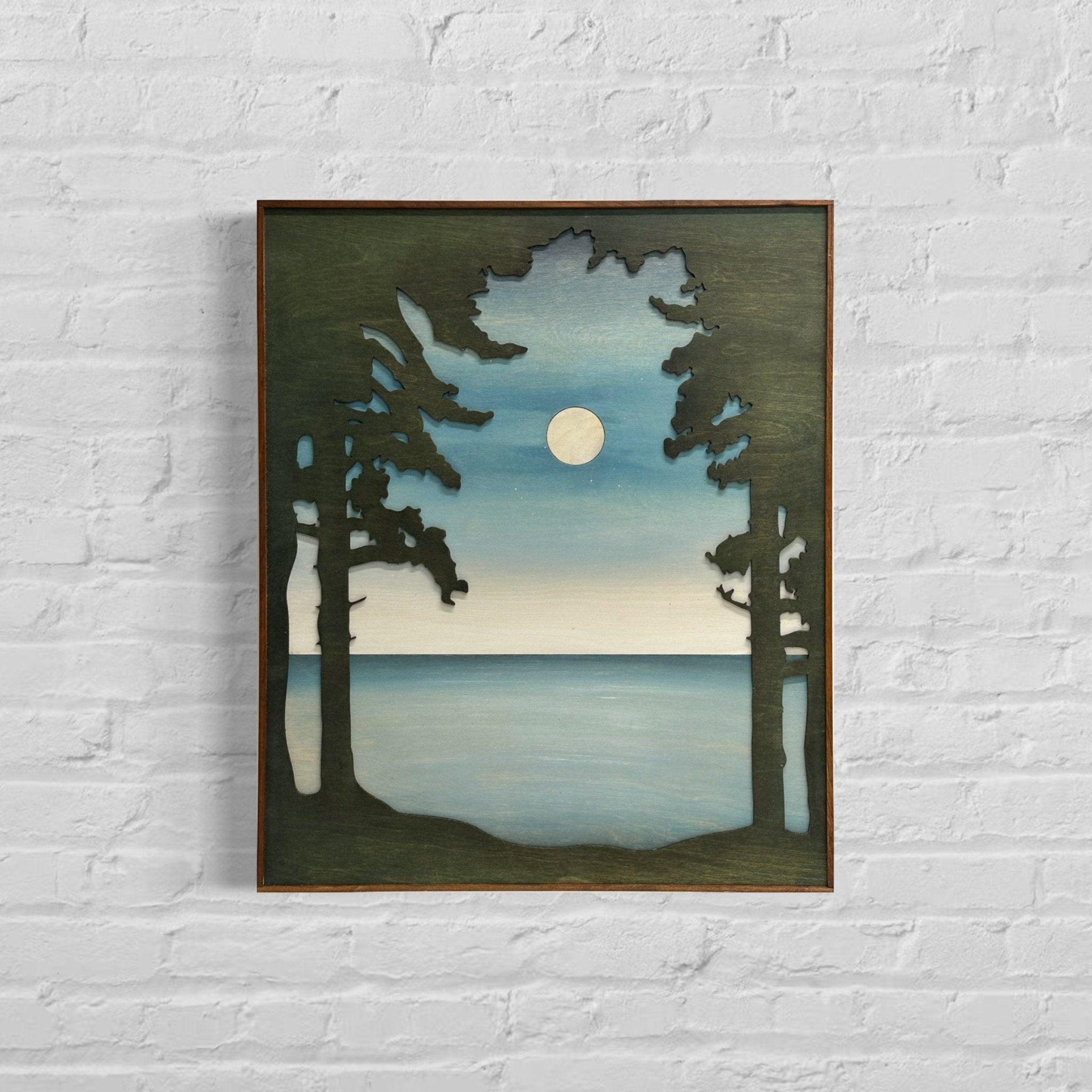 Lake Michigan Wood Wall Art | Lake House Wooden Wall Hanging | 3D Lake ...